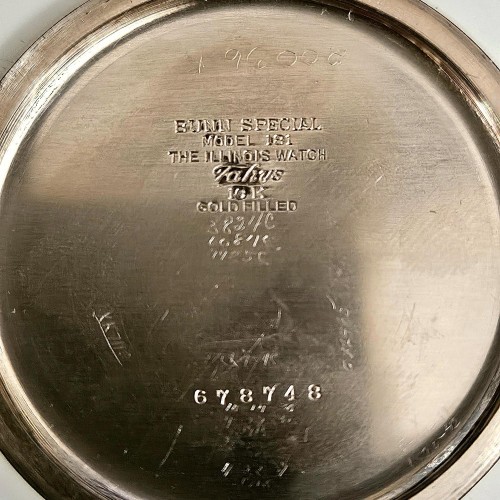 Illinois Pocket Watch: Serial Number 5172850 (Grade Bunn Special)