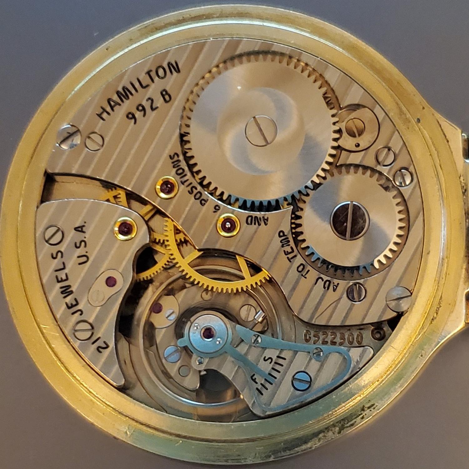 Hamilton Grade 992B Watch #C522300 - 16s, 21j - Uploaded by trainmeister